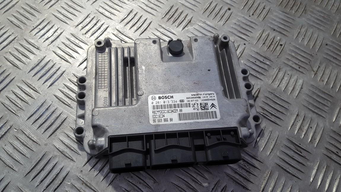 0281013334 9666986680 EDC16C34 9653958980 ECU Engine Computer (Engine ...