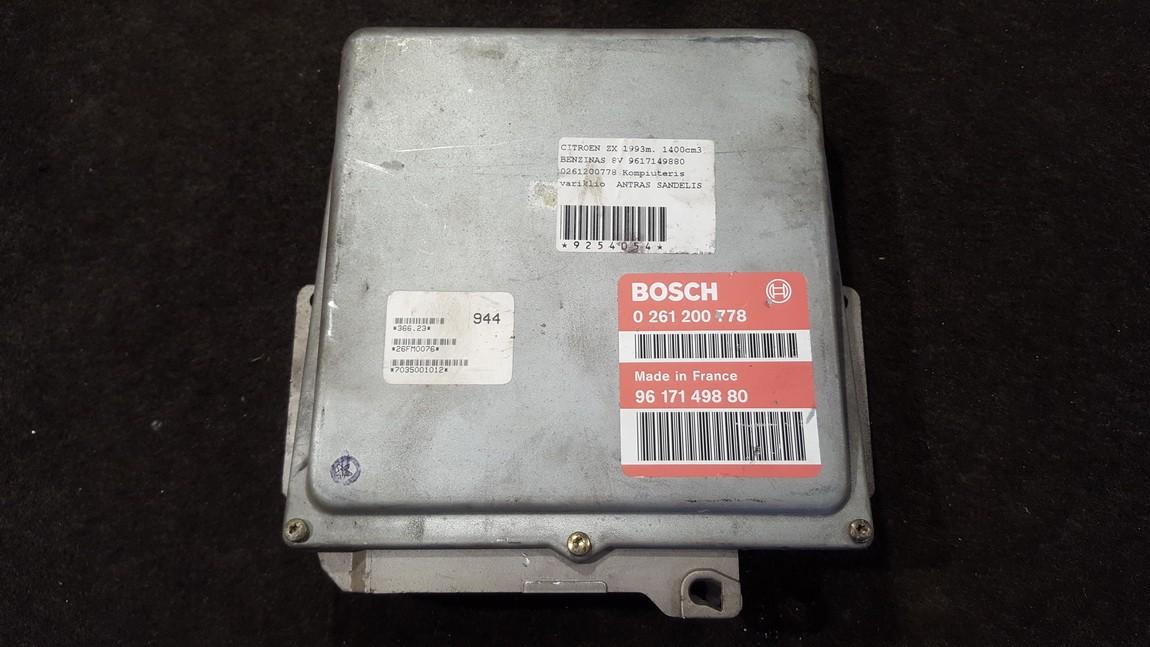 0261200778 9617149880 ECU Engine Computer (Engine Control Unit) Citroen ...