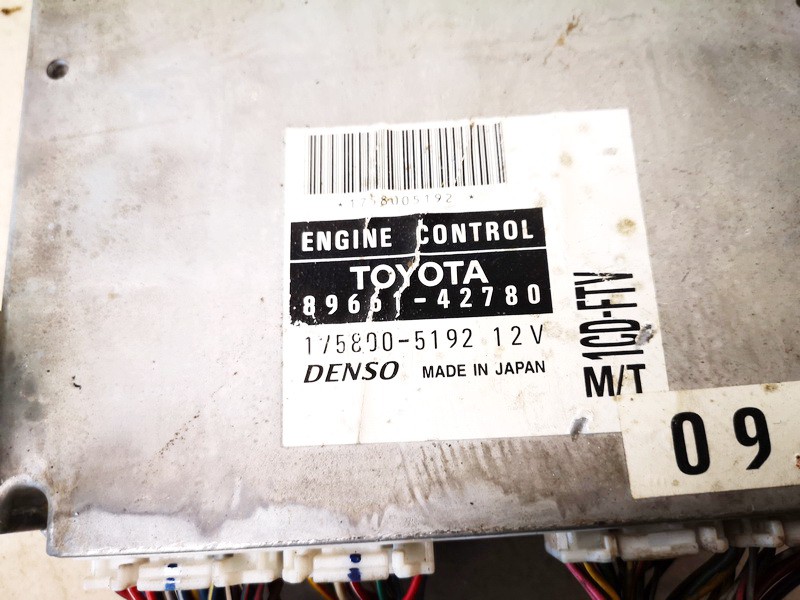 8966142780 89661-42780, 175800-5192 ECU Engine Computer (Engine Control ...