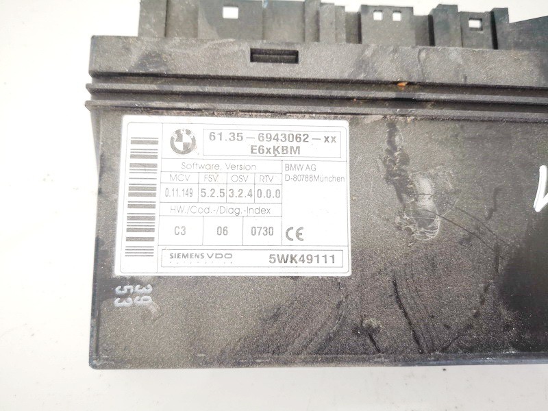 61356943062 61.35-6943062 General Module Comfort Relay (Unit) BMW 5 ...