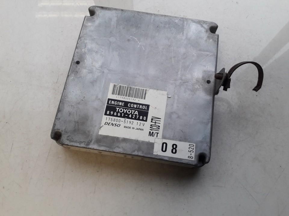 8966142780 89661-42780, 175800-5192, 1758005192 ECU Engine Computer ...