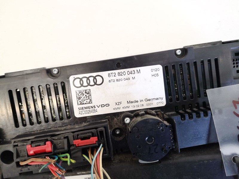8t2820043m used Climate Control Panel (heater control switches) Audi A4 ...