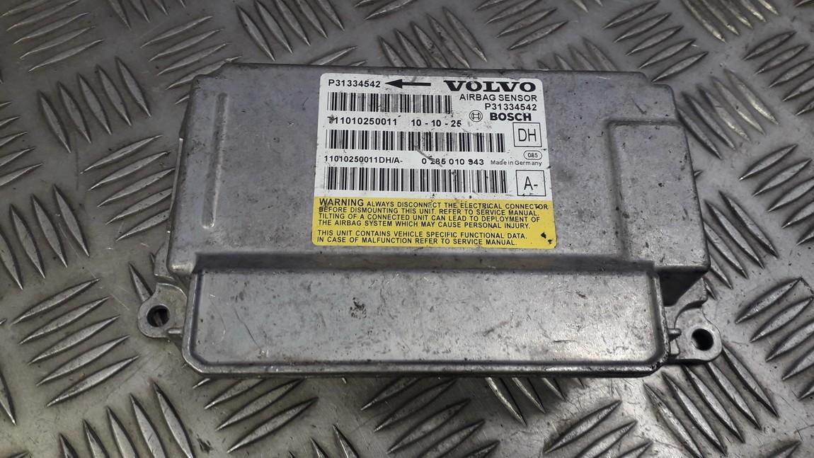 0285010943 P31334542 Airbag crash sensors module Volvo V60 2012 2.4L ...