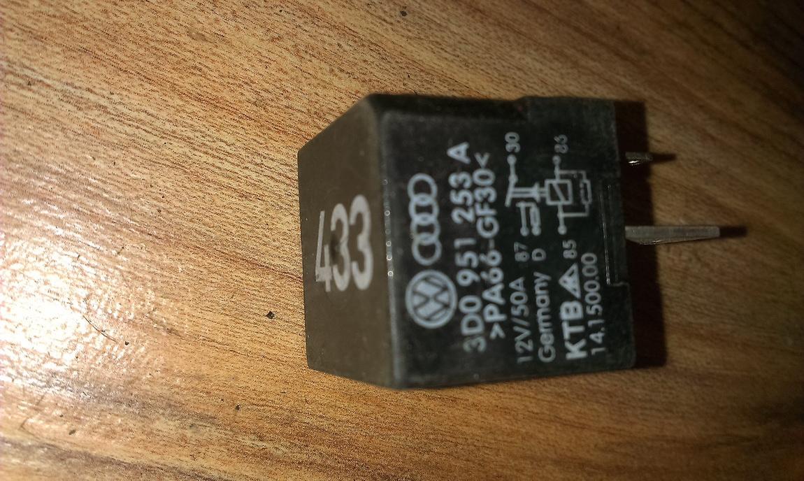 3d0951253a 14150000, 433 Relay module Audi A3 2006 2.0L - EIS00037866 ...