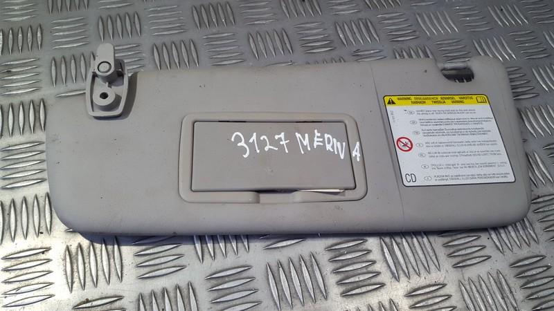 010440018 USED Sun Visor, With Light and Mirror and Clip Opel Meriva ...