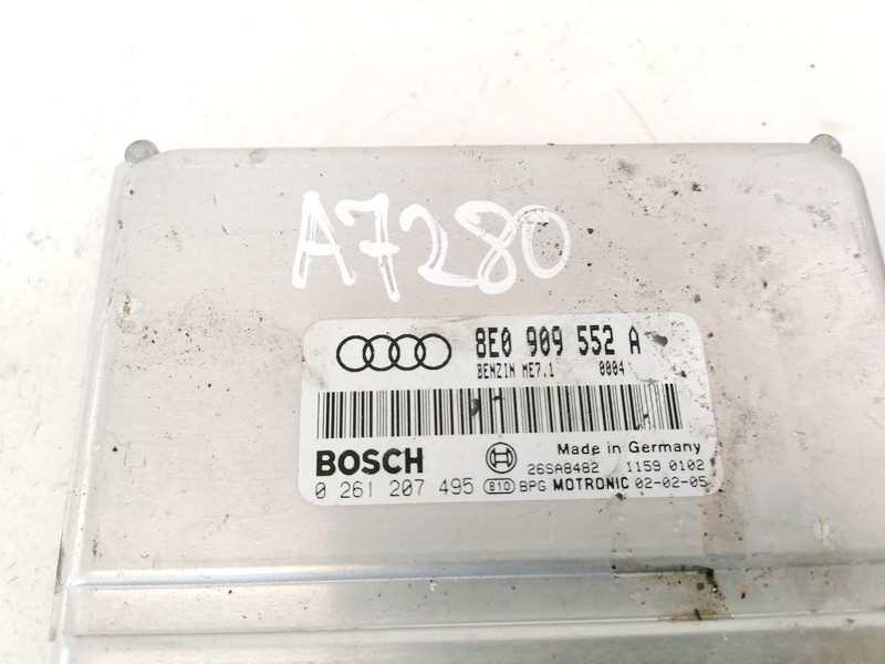 8E0909552A 0261207495 ECU Engine Computer (Engine Control Unit) Audi A4 ...