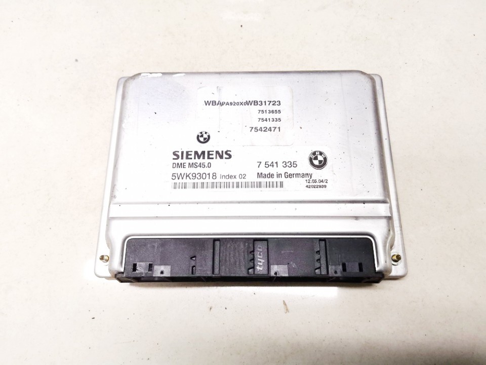 7541335 5wk93018 ECU Engine Computer (Engine Control Unit) BMW X3 2004 ...